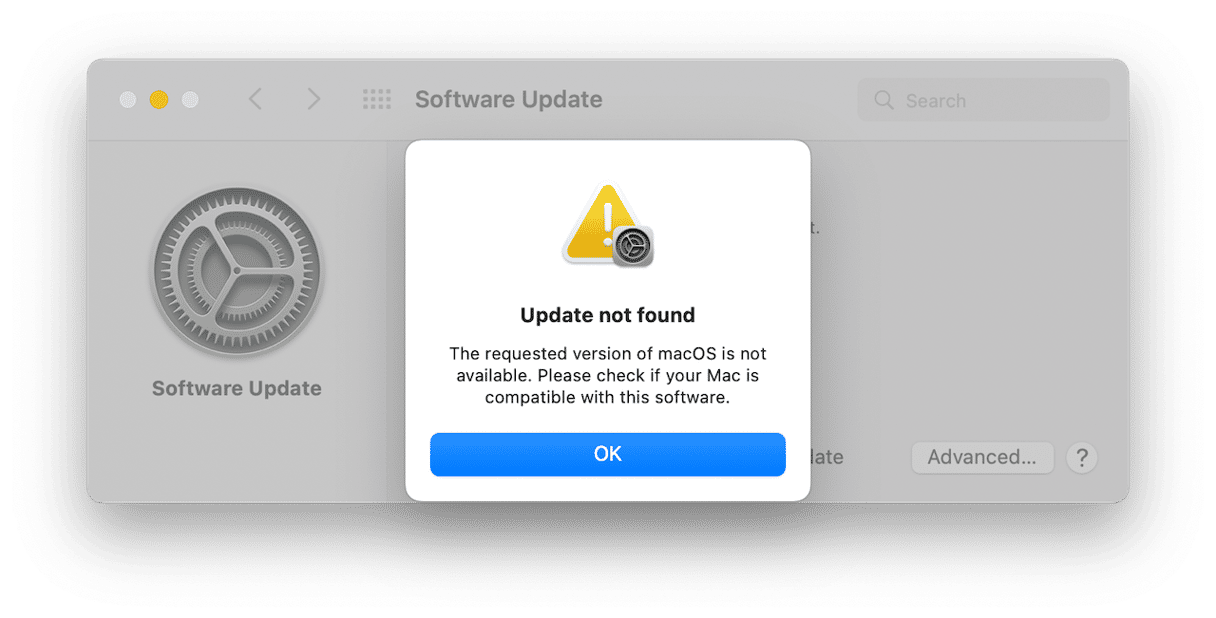 “The requested version of macOS is not available”: top fixes